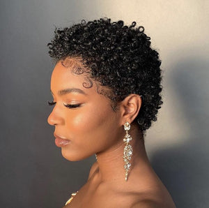 Yonova Dry Perm Short Hair South Africa Pixie Cut Wig Remy Human Hair